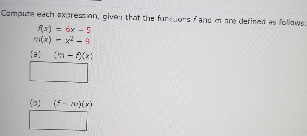 Solved Compute each expression, given that the functions | Chegg.com
