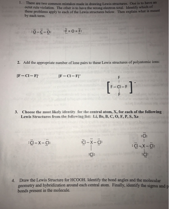 Common Lewis Structures List