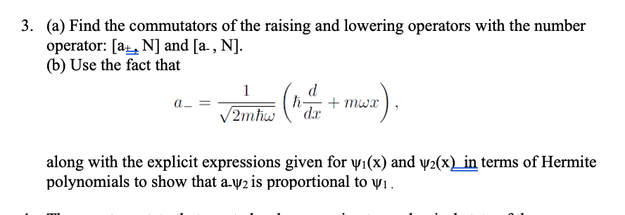 Solved 3. (a) Find the commutators of the raising and | Chegg.com