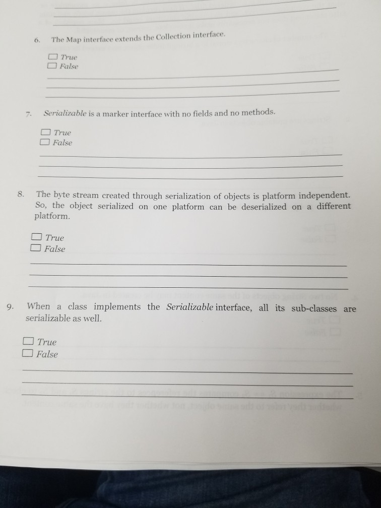 Solved The Map interface extends the Collection interface. | Chegg.com
