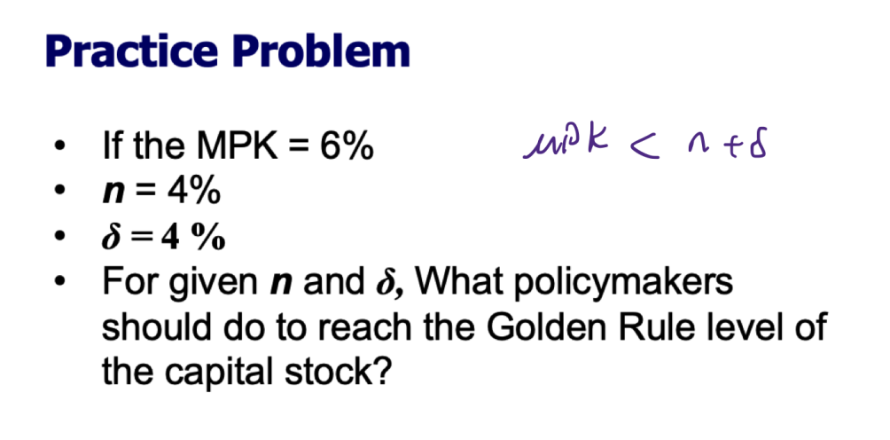 Solved Practice Problem - If the MPK =6%mink | Chegg.com