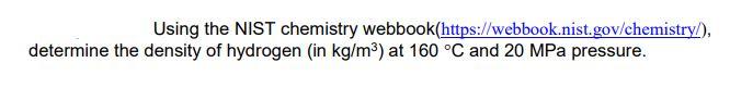Solved Using the NIST chemistry | Chegg.com