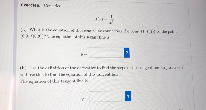 Solved Exercise. Consider a:2 (a) What is the equation of | Chegg.com