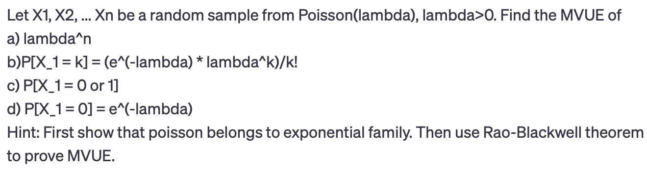 Solved Let X1,X2,… Xn be a random sample from | Chegg.com