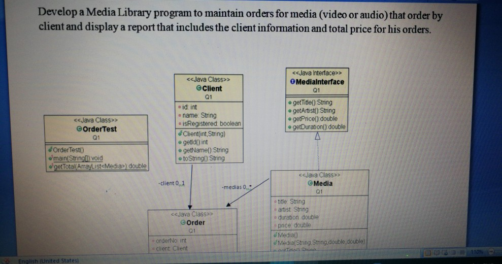 Solved Develop a Media Library program to maintain orders | Chegg.com