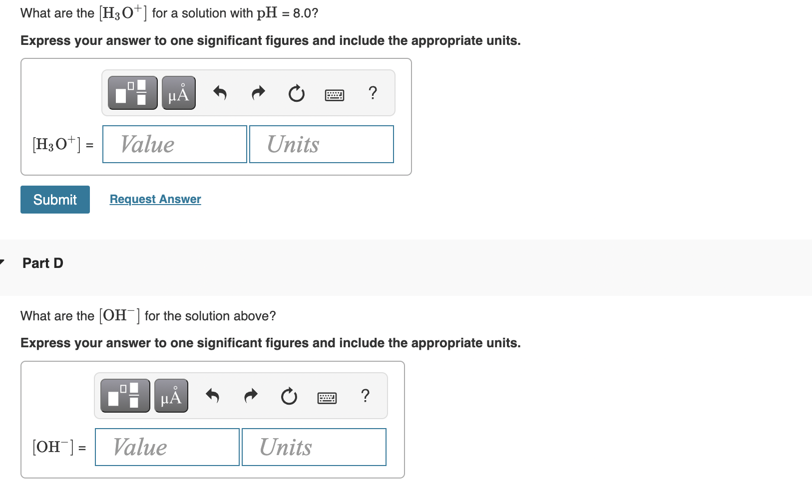 Solved What are the [H3O+]for a solution with pH=14 ? | Chegg.com