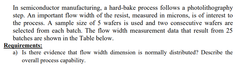 In semiconductor manufacturing, a hard-bake process | Chegg.com