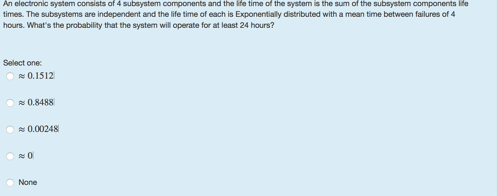 Solved An electronic system consists of 4 subsystem | Chegg.com