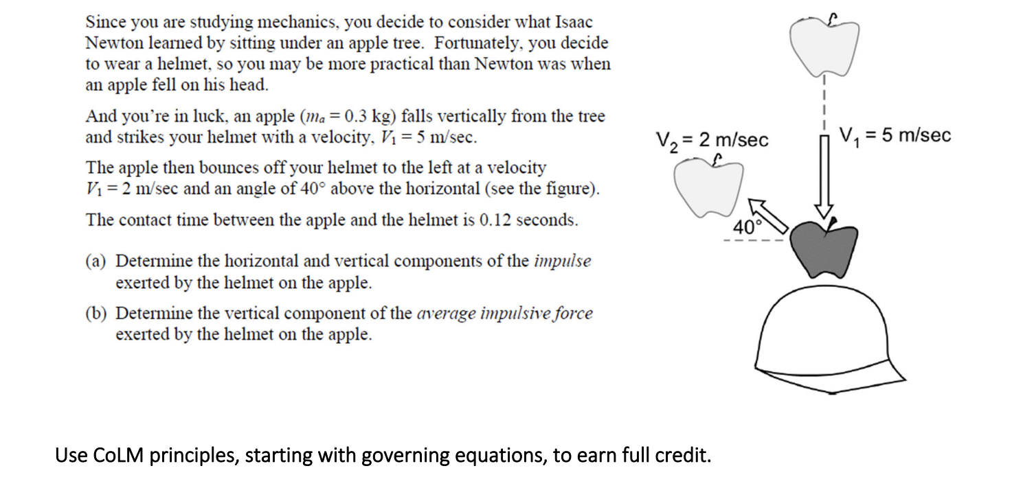 Solved Since you are studying mechanics, you decide to | Chegg.com