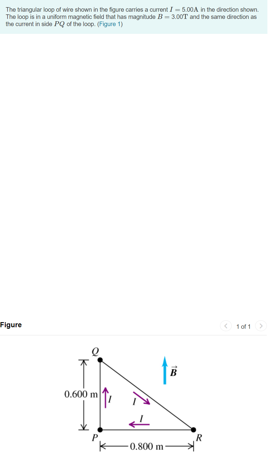 Solved The triangular loop of wire shown in the figure | Chegg.com