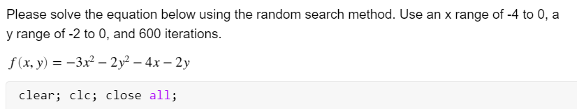 Solved Please solve the equation below using the random | Chegg.com