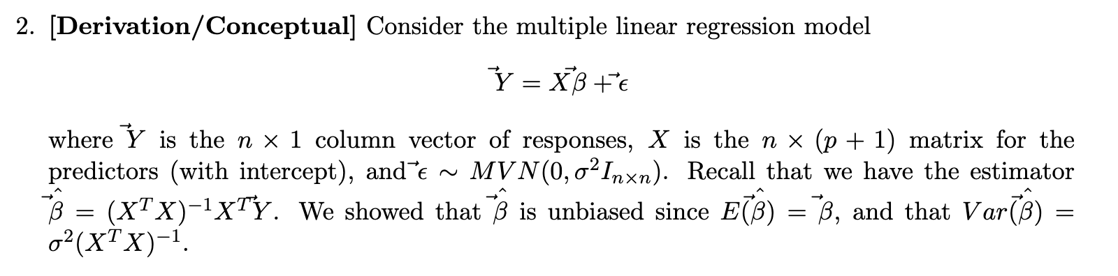 Solved 2. (Derivation/Conceptual] Consider the multiple | Chegg.com