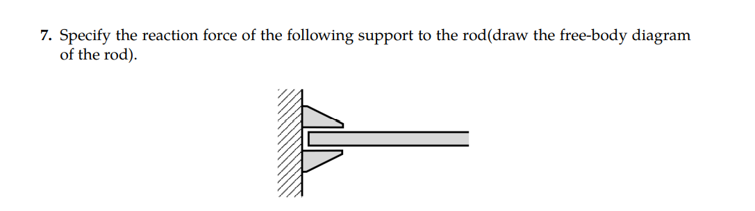 Solved 7. Specify the reaction force of the following | Chegg.com