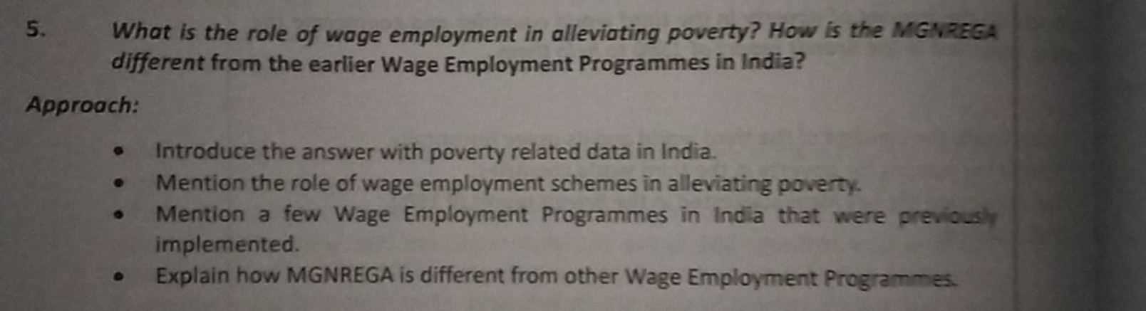 Solved What is the role of wage employment in alleviating | Chegg.com