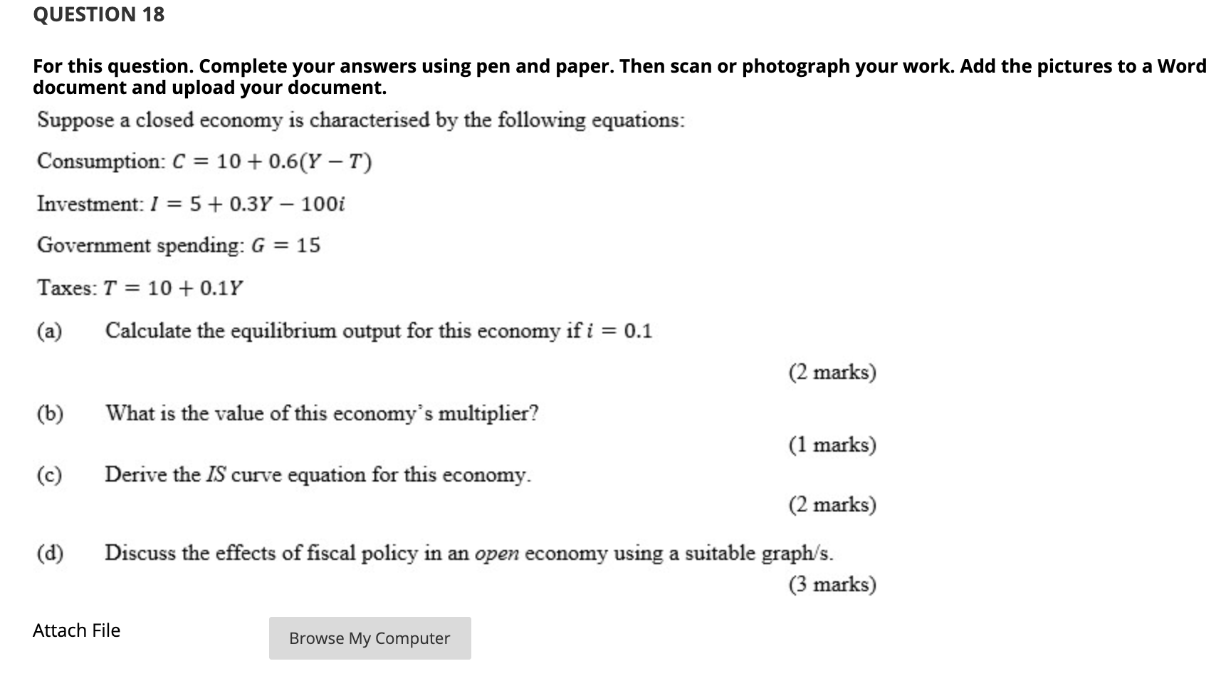 Solved QUESTION 18 For this question. Complete your answers | Chegg.com