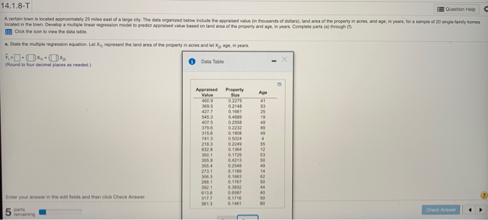 Solved a) State the multiple regression equation. Let X1i | Chegg.com