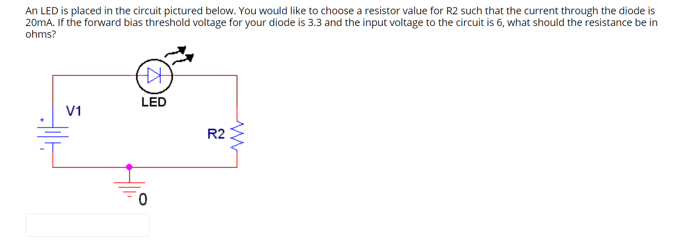 Solved An LED is placed in the circuit pictured below. You | Chegg.com