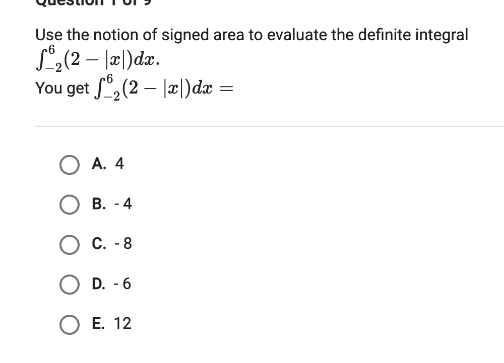 Solved Use the notion of signed area to evaluate the | Chegg.com
