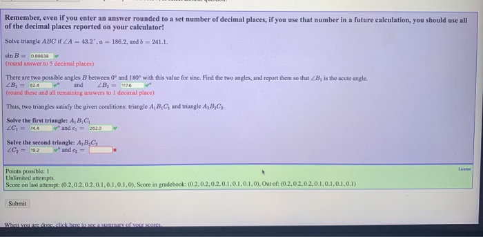 Solved Remember, even if you enter an answer rounded to a | Chegg.com