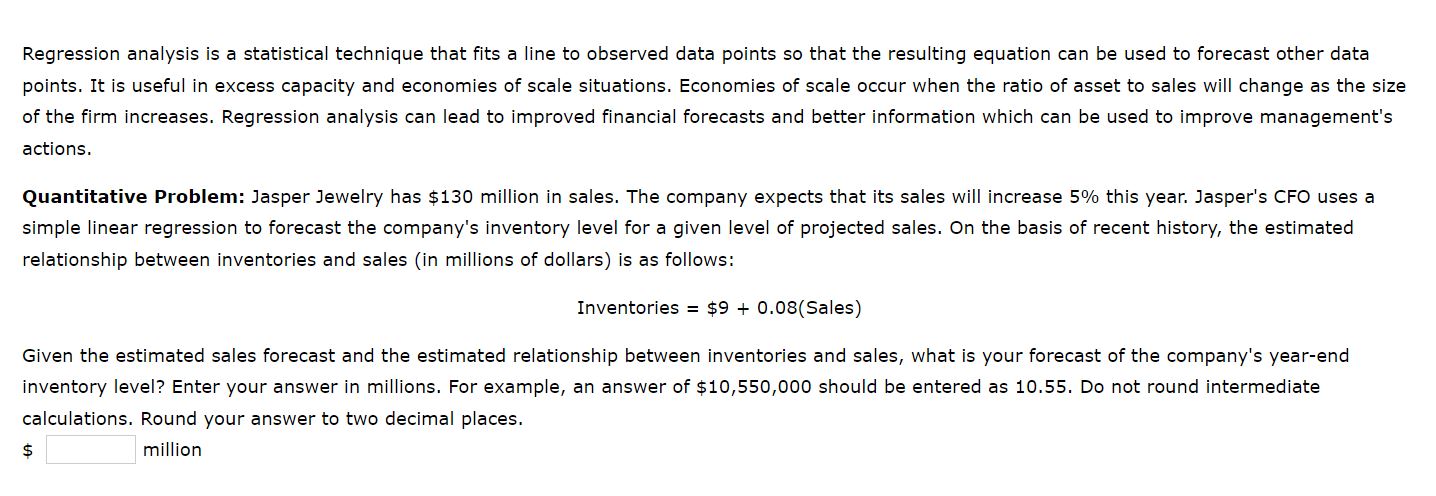 Solved Regression analysis is a statistical technique that | Chegg.com