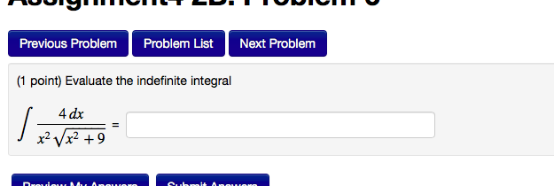 Solved Previous Problem Problem List Next Problem (1 point) | Chegg.com