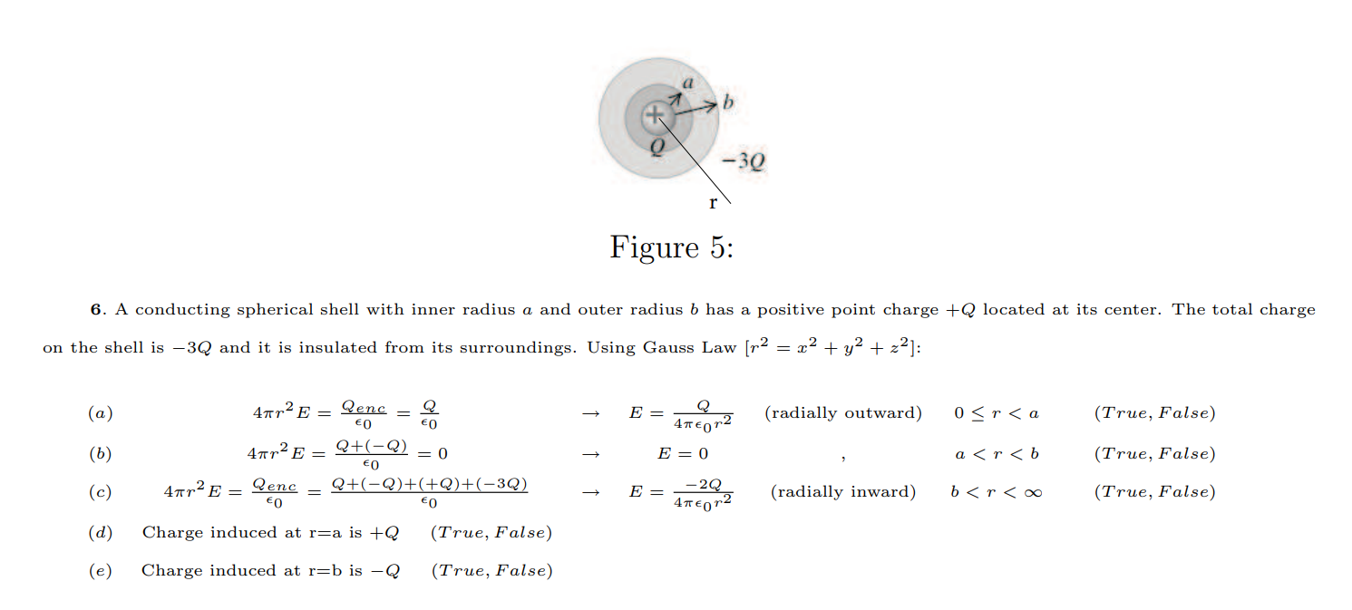 Solved Figure 5: 6. A conducting spherical shell with inner | Chegg.com