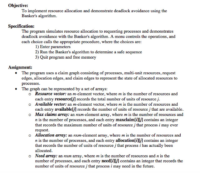 Solved Objective: To implement resource allocation and | Chegg.com