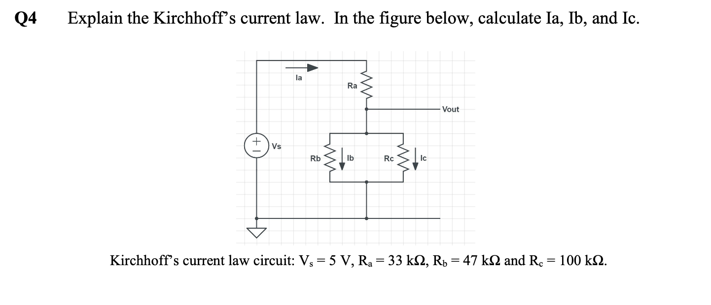 Solved Q3 Explain the Kirchhoff's voltage law. In the figure | Chegg.com