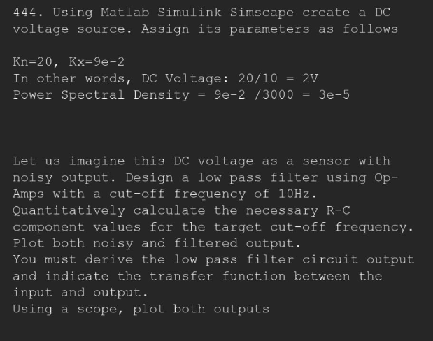 Solved 444. Using Matlab Simulink Simscape create a DC | Chegg.com