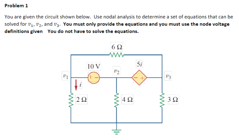You are given the circuit shown below. Use nodal | Chegg.com