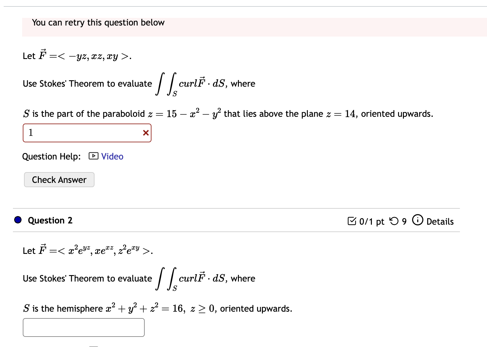 Solved Let vec(F)= .Use Stokes' Theorem to | Chegg.com