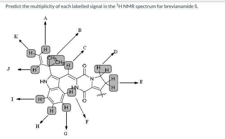 Solved Predict the multiplicity of each labelled signal in | Chegg.com