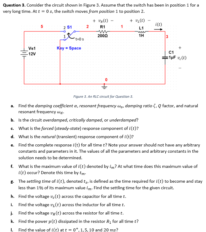 Solved Question 3. Consider the circuit shown in Figure 3. | Chegg.com