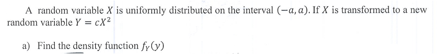 Solved A random variable X is uniformly distributed on the | Chegg.com
