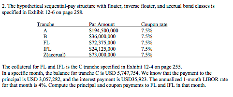 2. The hypothetical sequential-pay structure with | Chegg.com