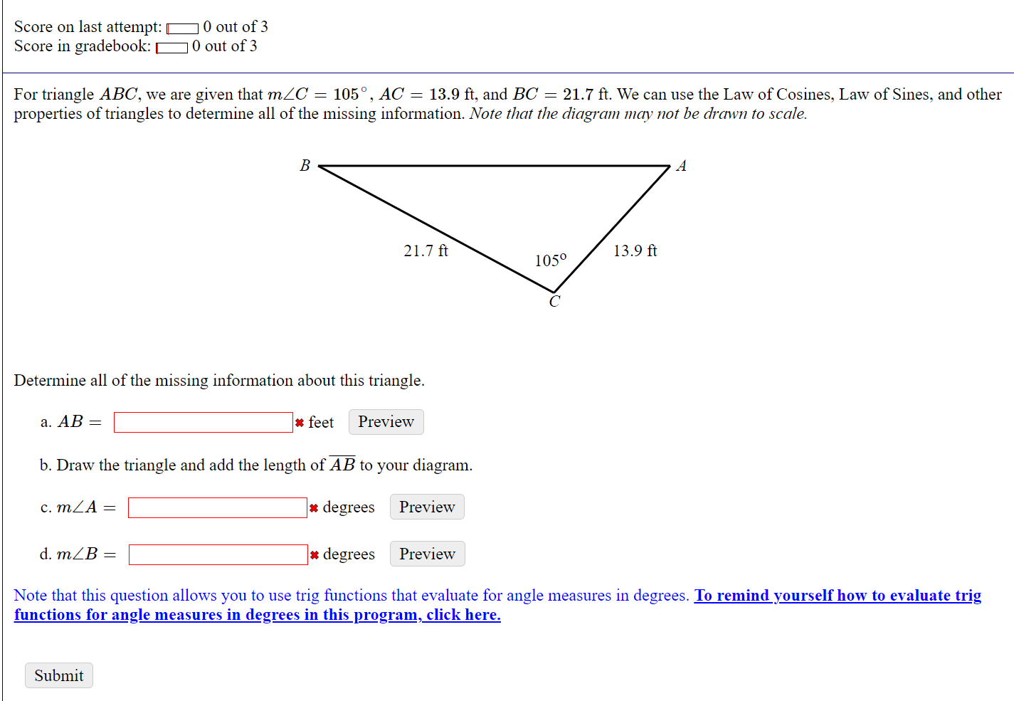 Solved Score on last attempt: 0 out of 3 Score in gradebook: | Chegg.com