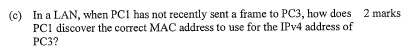Solved (a) What is the function of ARP?(b) In a LAN, if PC1 | Chegg.com