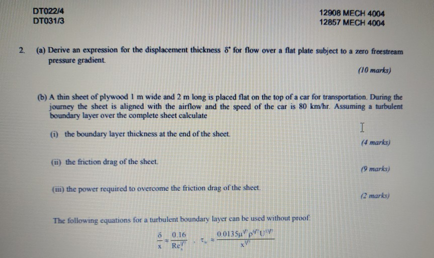 Solved DT02214 DT031/3 12908 MECH 4004 12857 MECH 4004 2. | Chegg.com