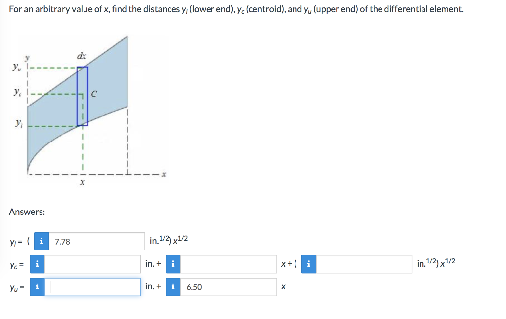 Solved For an arbitrary value of x, find the distances y | Chegg.com
