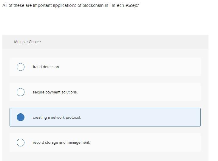 Solved All of these are important applications of blockchain | Chegg.com