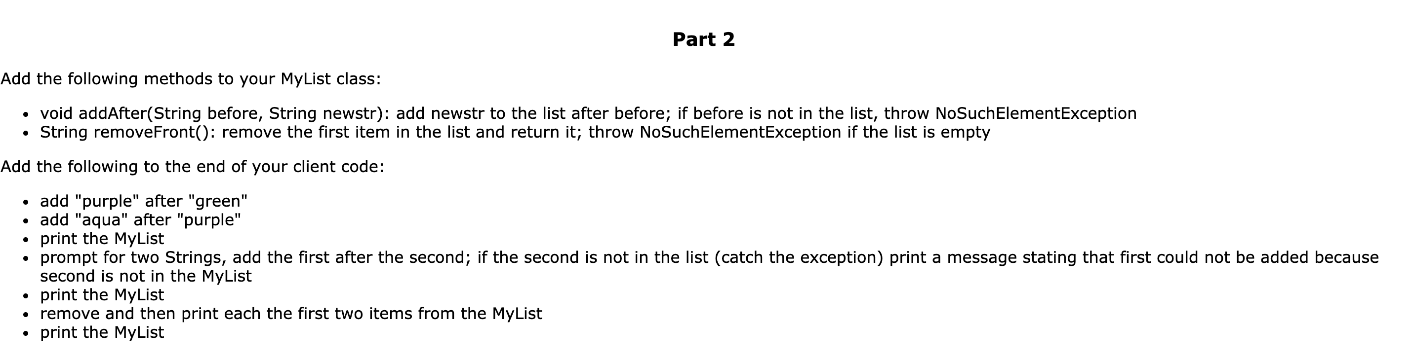 Solved Name the Project listExercise This is JAVA Use 2 | Chegg.com