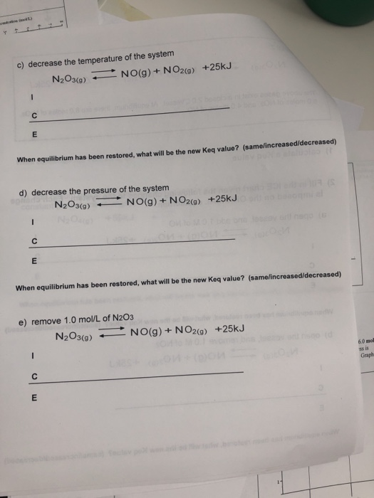 Solved Equilibrium Shifts & Keq Le Chatelier's Principle | Chegg.com
