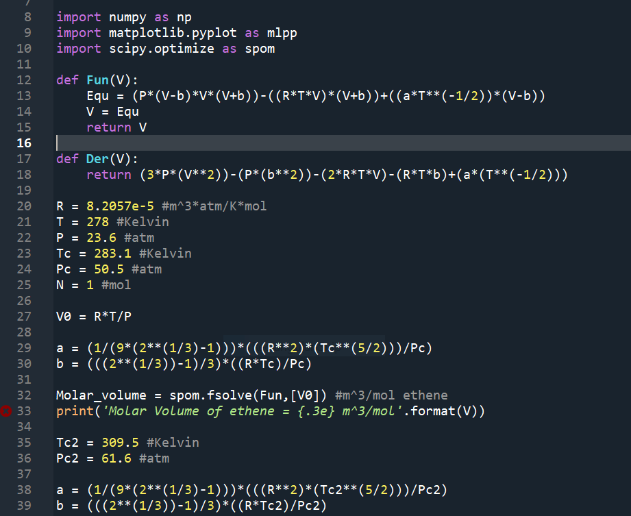 Solved I keep getting a syntax error for V saying it isn't | Chegg.com