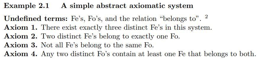 Solved Example 2.1 A simple abstract axiomatic system | Chegg.com