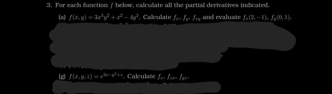 Solved 3. For each function f below, calculate all the | Chegg.com
