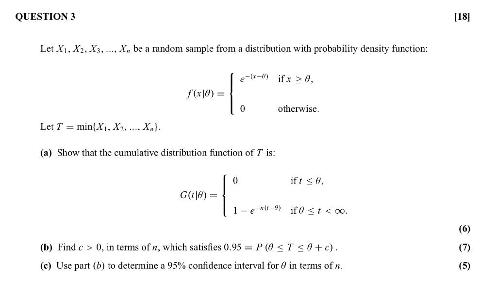 Solved Let X1,X2,X3,…,Xn be a random sample from a | Chegg.com