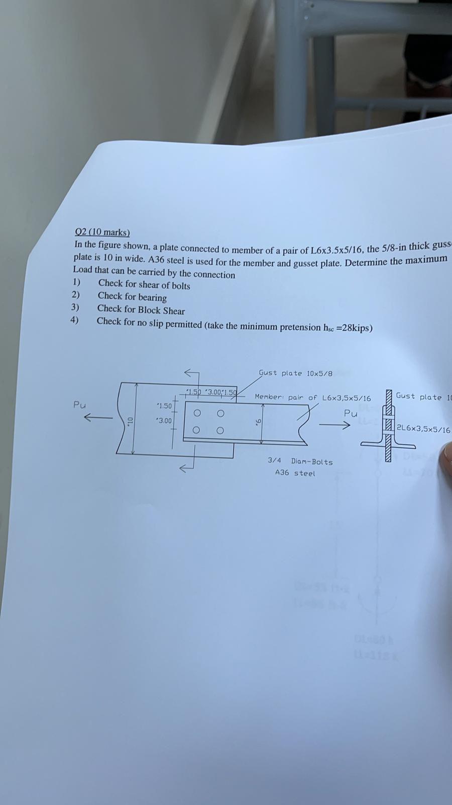 Solved Q2 (10 marks) In the figure shown, a plate connected | Chegg.com