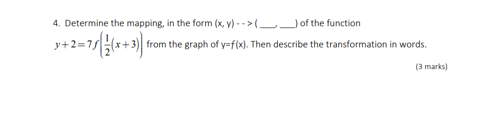 Solved 4. Determine the mapping, in the form (x,y)−−> ( of | Chegg.com