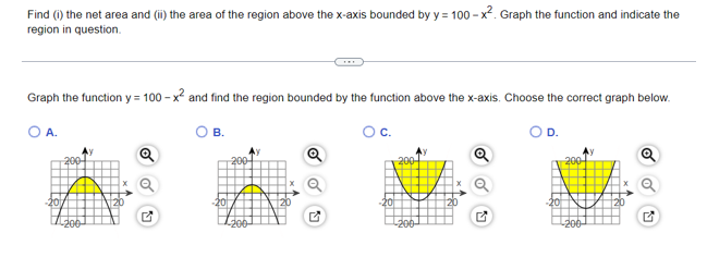 Solved Find (i) the net area and (ii) the area of the region | Chegg.com