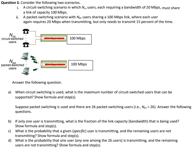 Solved Question 3. Consider the following two scenarios. i. | Chegg.com